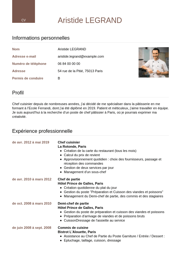 Exemple de CV pour chaque profession - CVwizard
