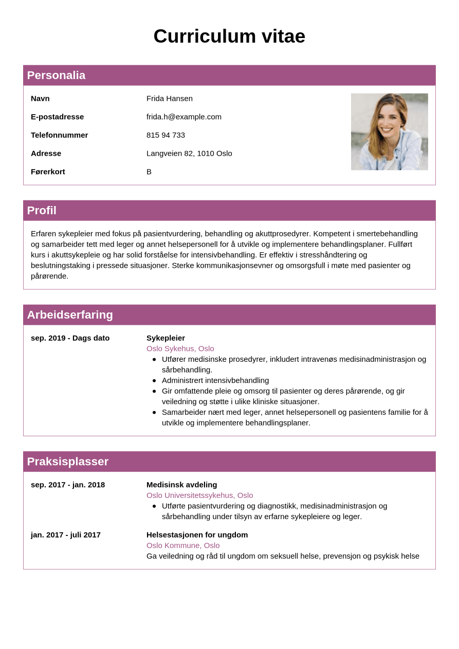 Slik skriver du en CV uten erfaring: Tips og eksempler - CVwizard