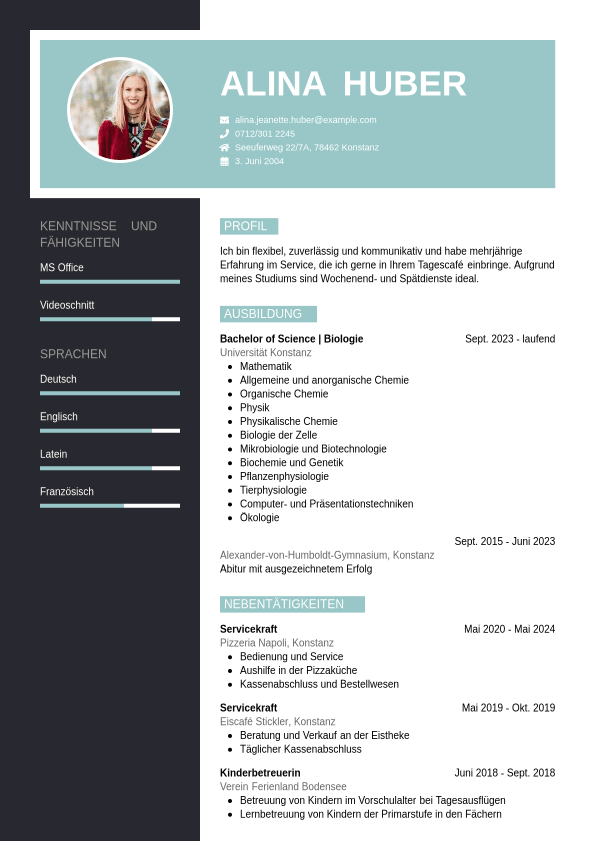 Lebenslauf-Beispiele - CVwizard