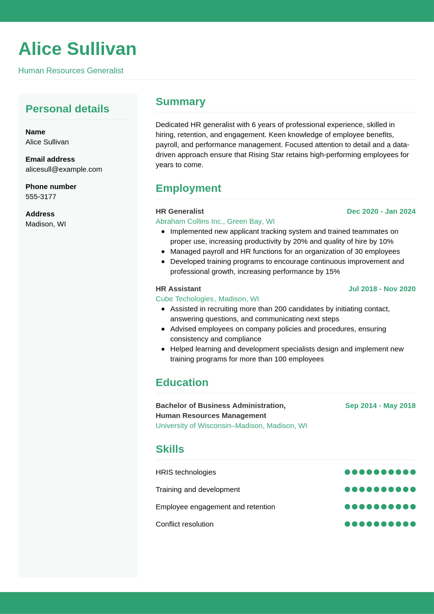 Resume Examples - CVwizard