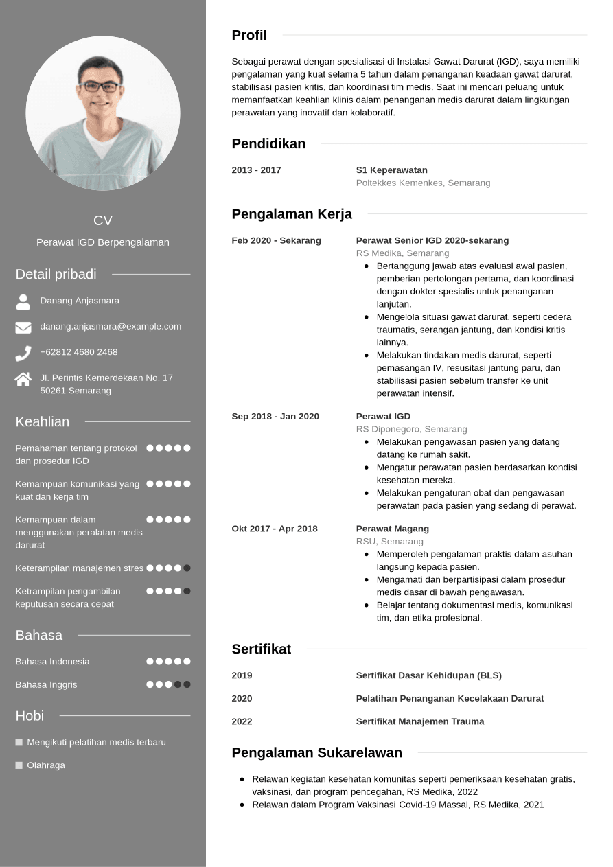 Contoh dan Template CV - CVwizard