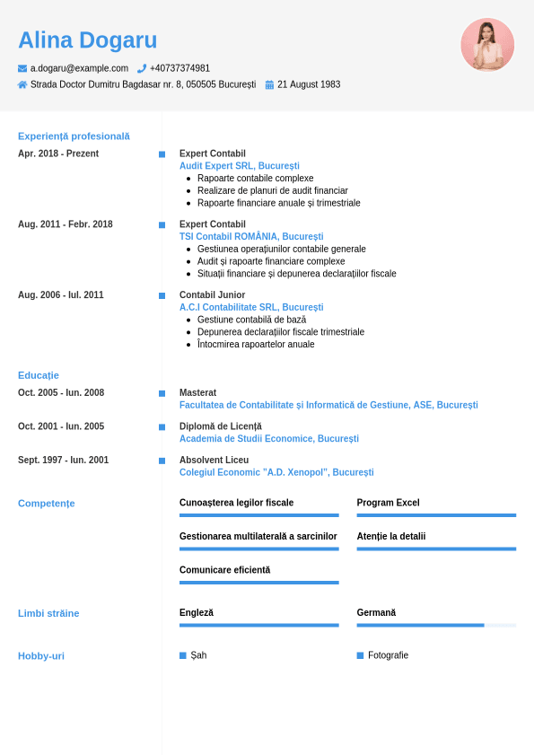 Exemple de CV-uri de contabil - CVwizard
