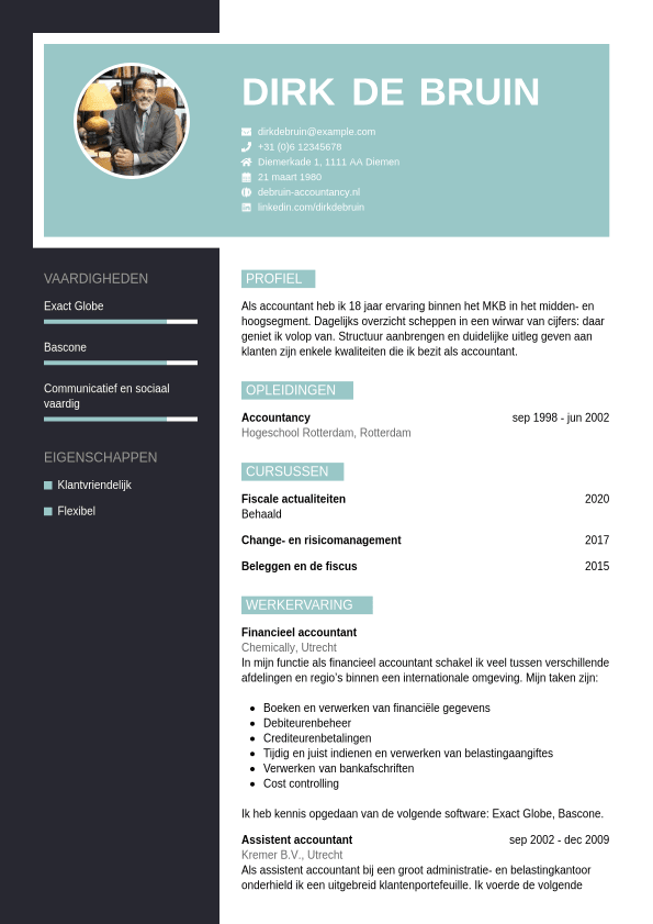 CV voorbeeld accountant of boekhouder - CVwizard