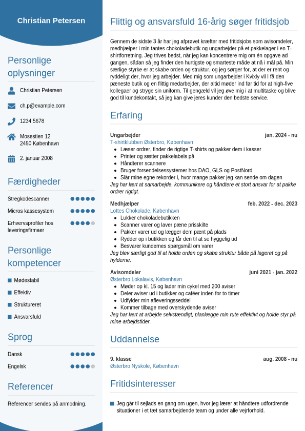 Eksempler på CV’er - CVwizard