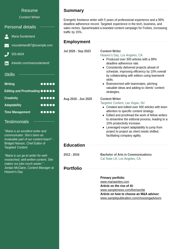 How to Create an Eye-Catching Polished Resume - CVwizard