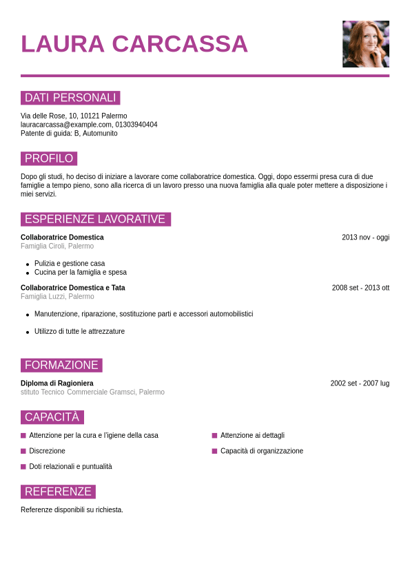 Esempio curriculum artistico / attore - CVwizard Esempio curriculum artistico / attore - CVwizard