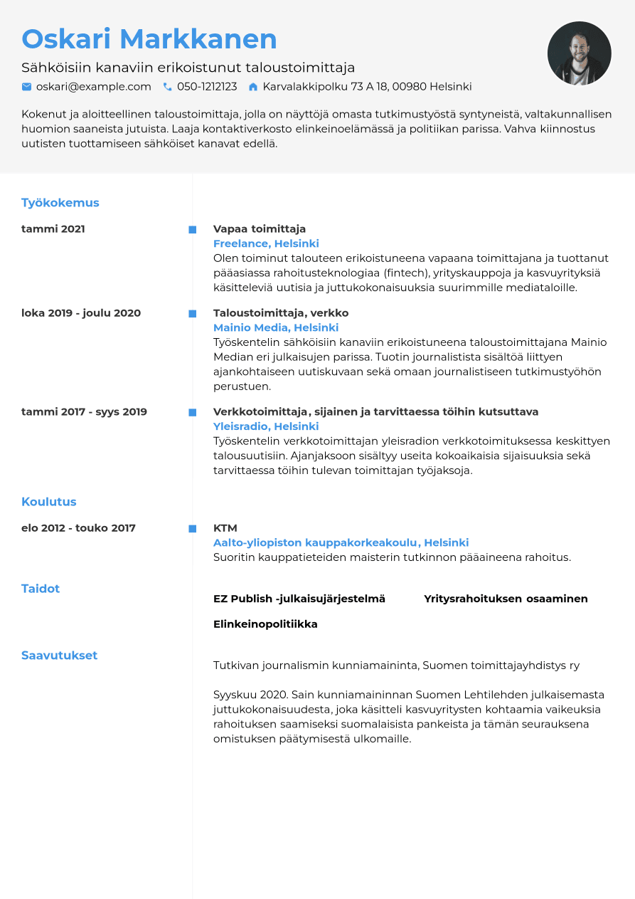 CV-mallipohjat - CVwizard