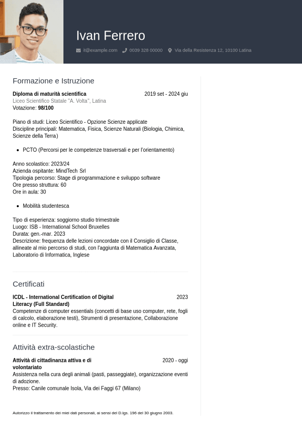 Curriculum Senza Esperienza: Enfatizza Competenze - CVwizard