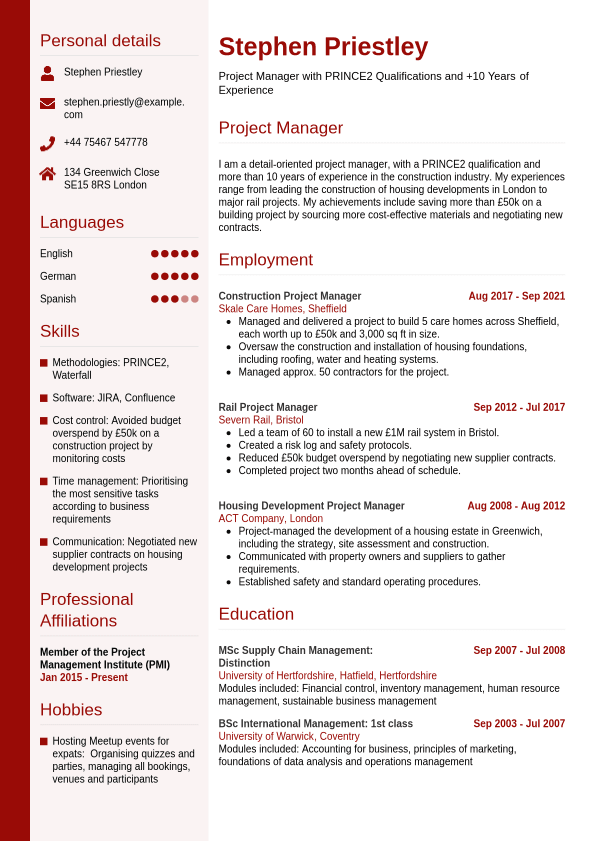 Professional CV Templates, Designs and Layouts - CVwizard