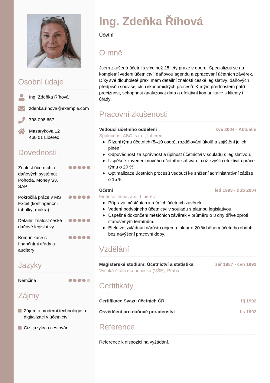 Vzory životopisů - CVwizard