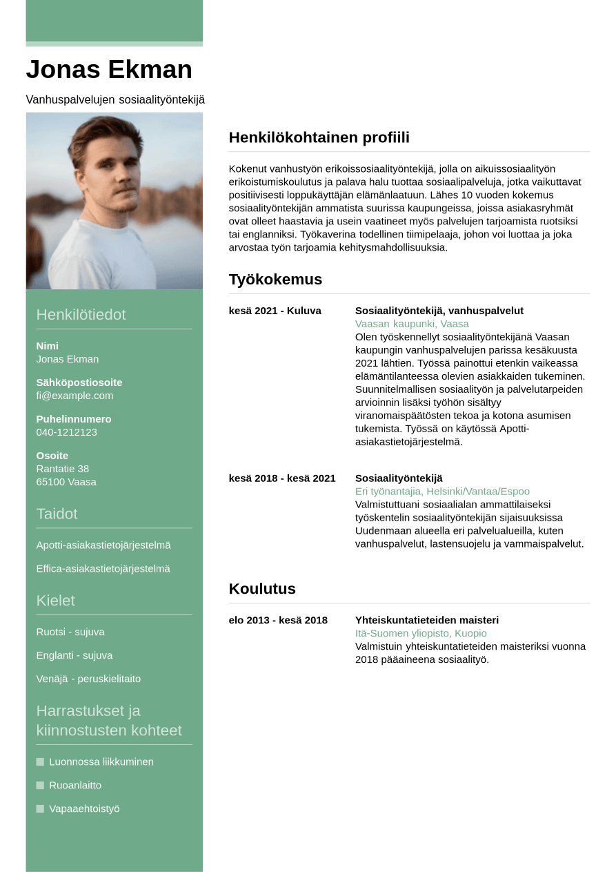 CV:n rakenne - parhaat vinkit - CVwizard