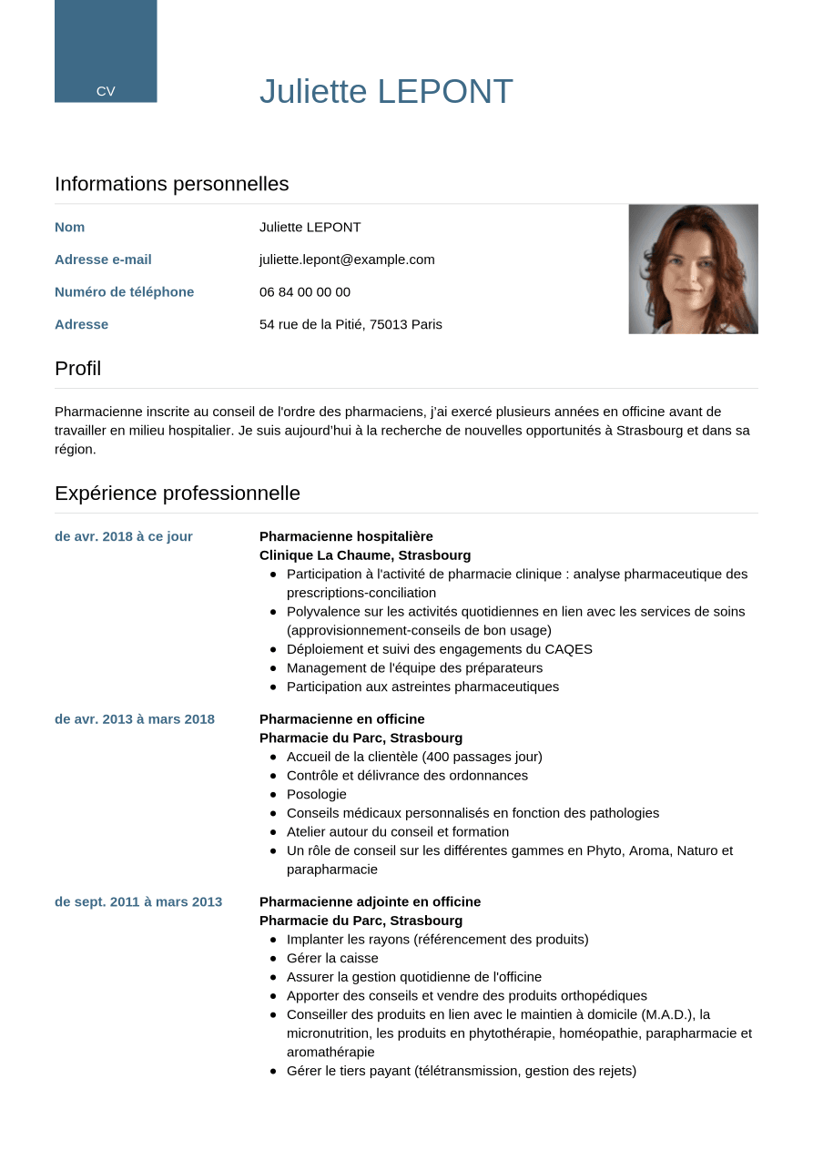 Exemple de CV pour chaque profession - CVwizard