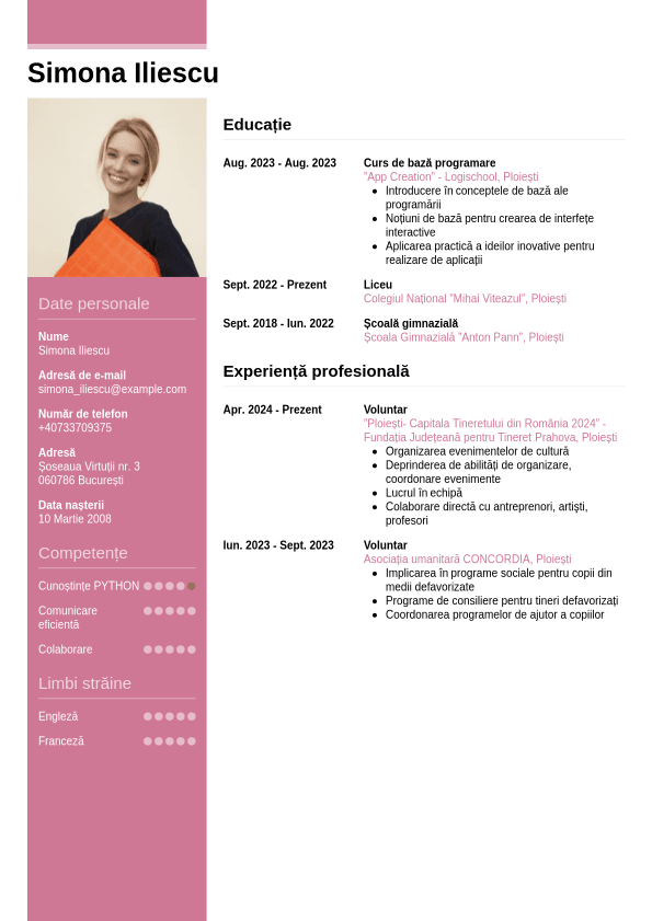 Exemple CV - CVwizard