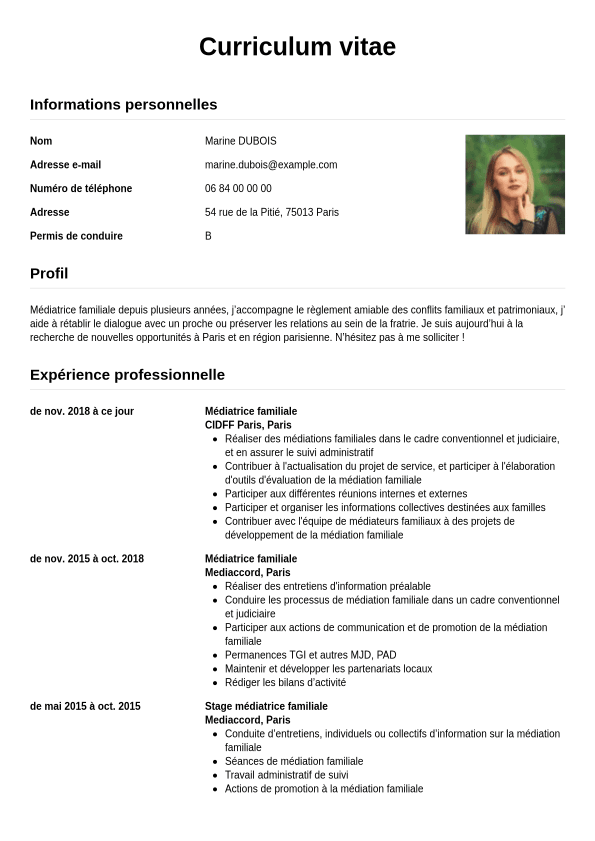 Exemple de CV médiateur social - CVwizard