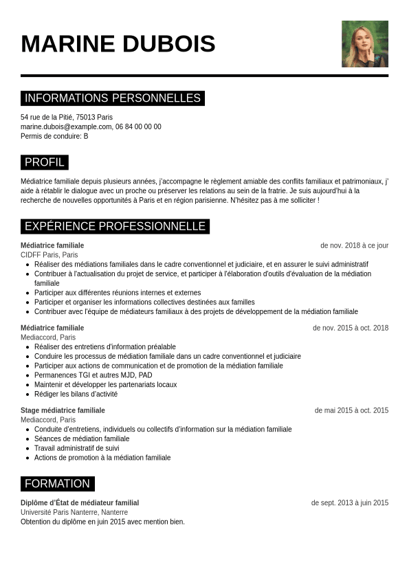 Exemple de CV médiateur social - CVwizard