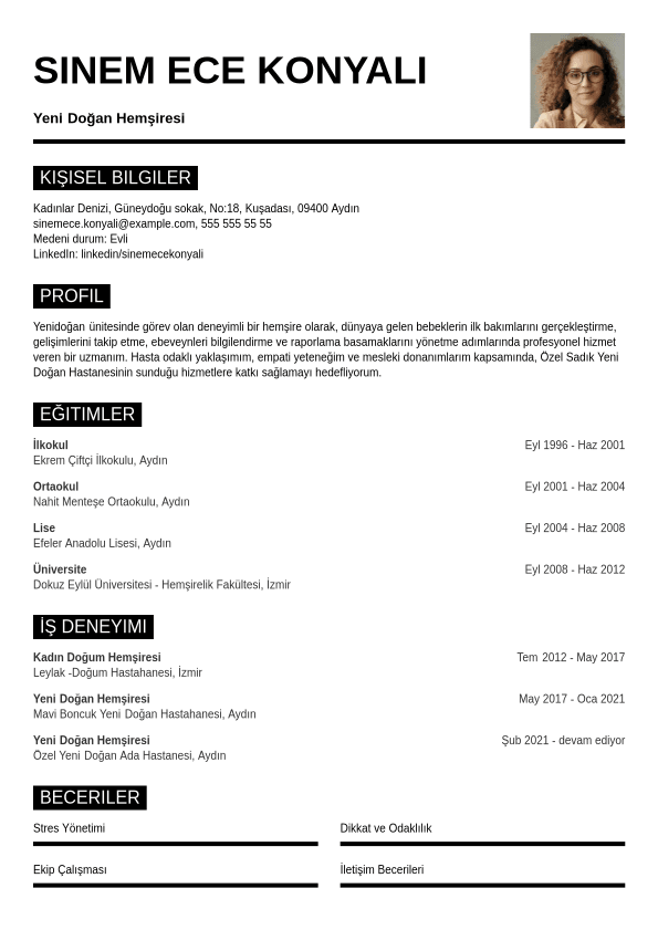 Hemşire CV Örnekleri Nasıl Hazırlanır? - CVwizard