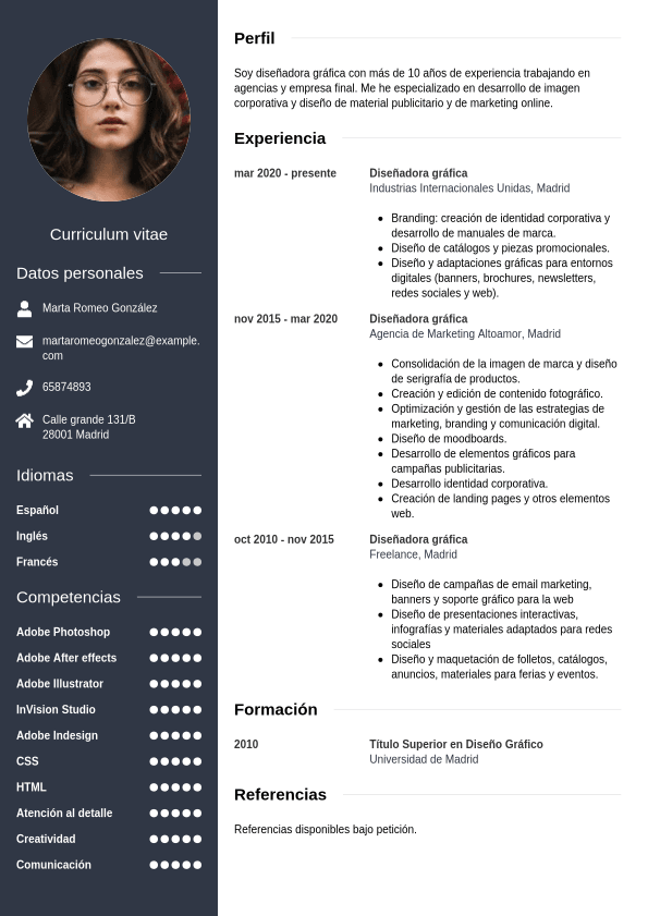 Ejemplos de currículum: Inspiración para tu CV - CVwizard