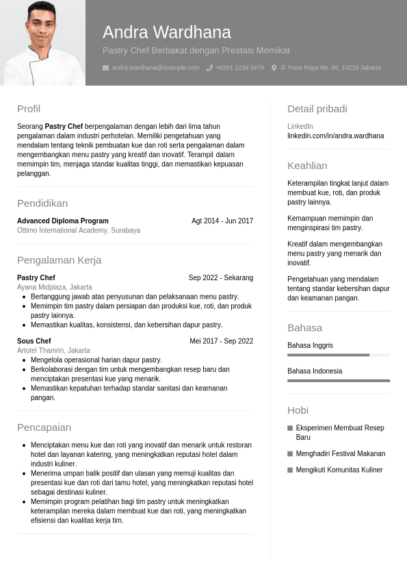 Contoh dan Template CV - CVwizard