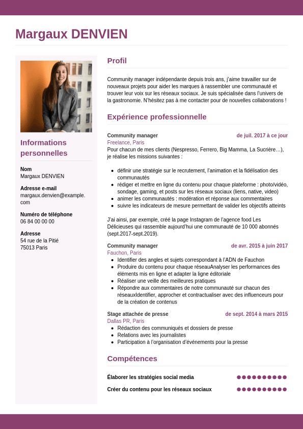 Exemple de CV pour chaque profession - CVwizard