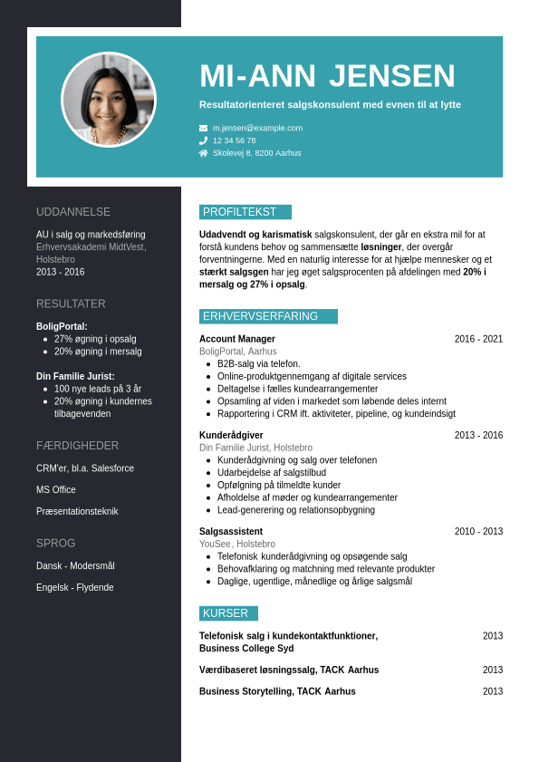 CV-skabeloner og layouts - CVwizard