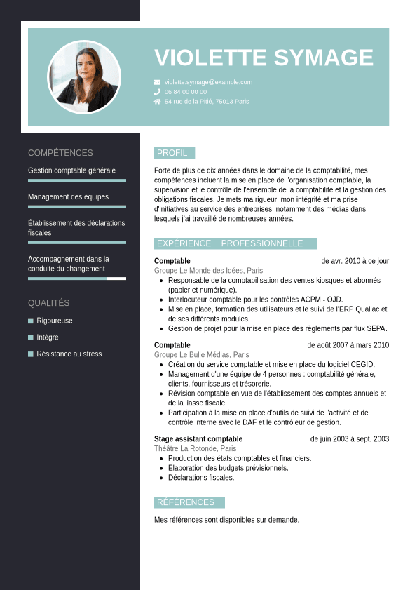 Exemple de CV comptable - CVwizard