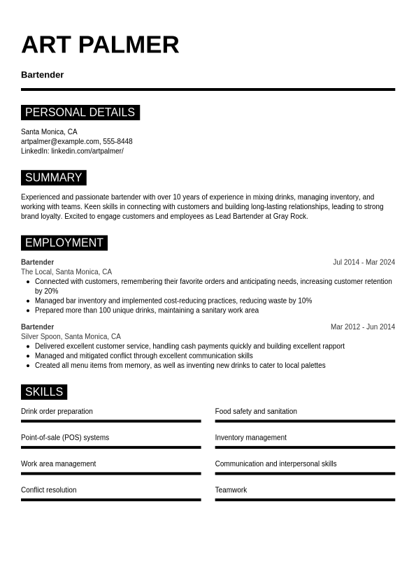Resume Examples - CVwizard