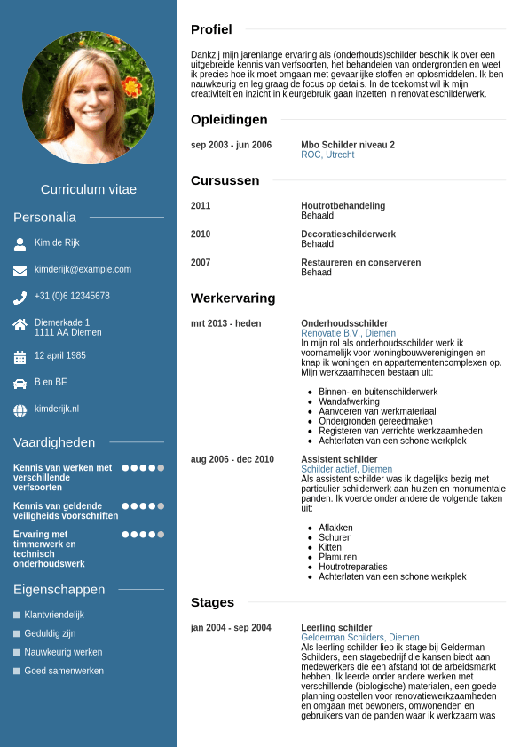 CV-voorbeelden | Voorbeelden voor elk beroep - CVwizard