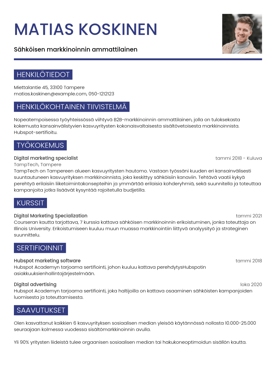 CV-mallipohjat - CVwizard