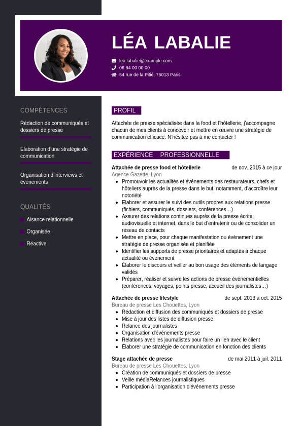 Exemple de CV menuisier - CVwizard