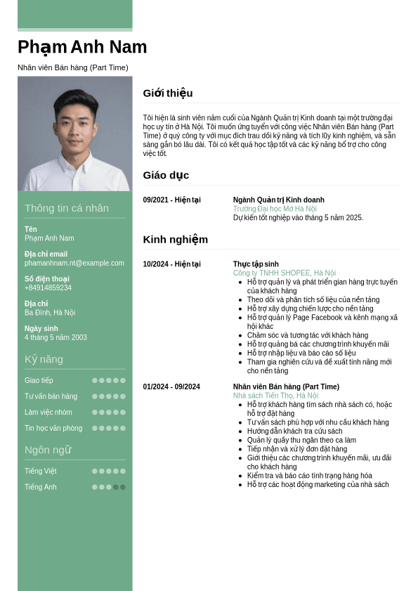 Mẫu CV và Bố cục CV chuyên nghiệp - CVwizard