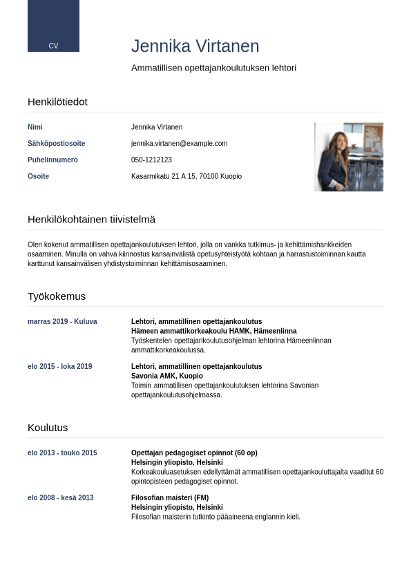 CV:n rakenne - parhaat vinkit - CVwizard