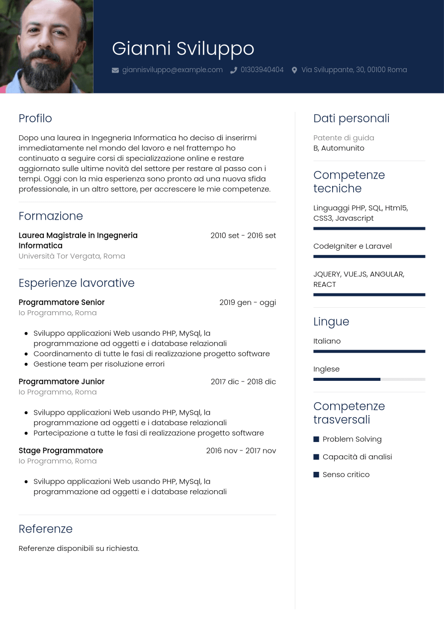 Modelli e layout di CV - CVwizard