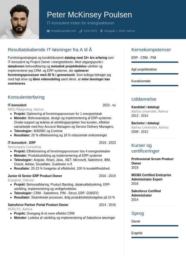 Grafisk designer CV-eksempel - CVwizard