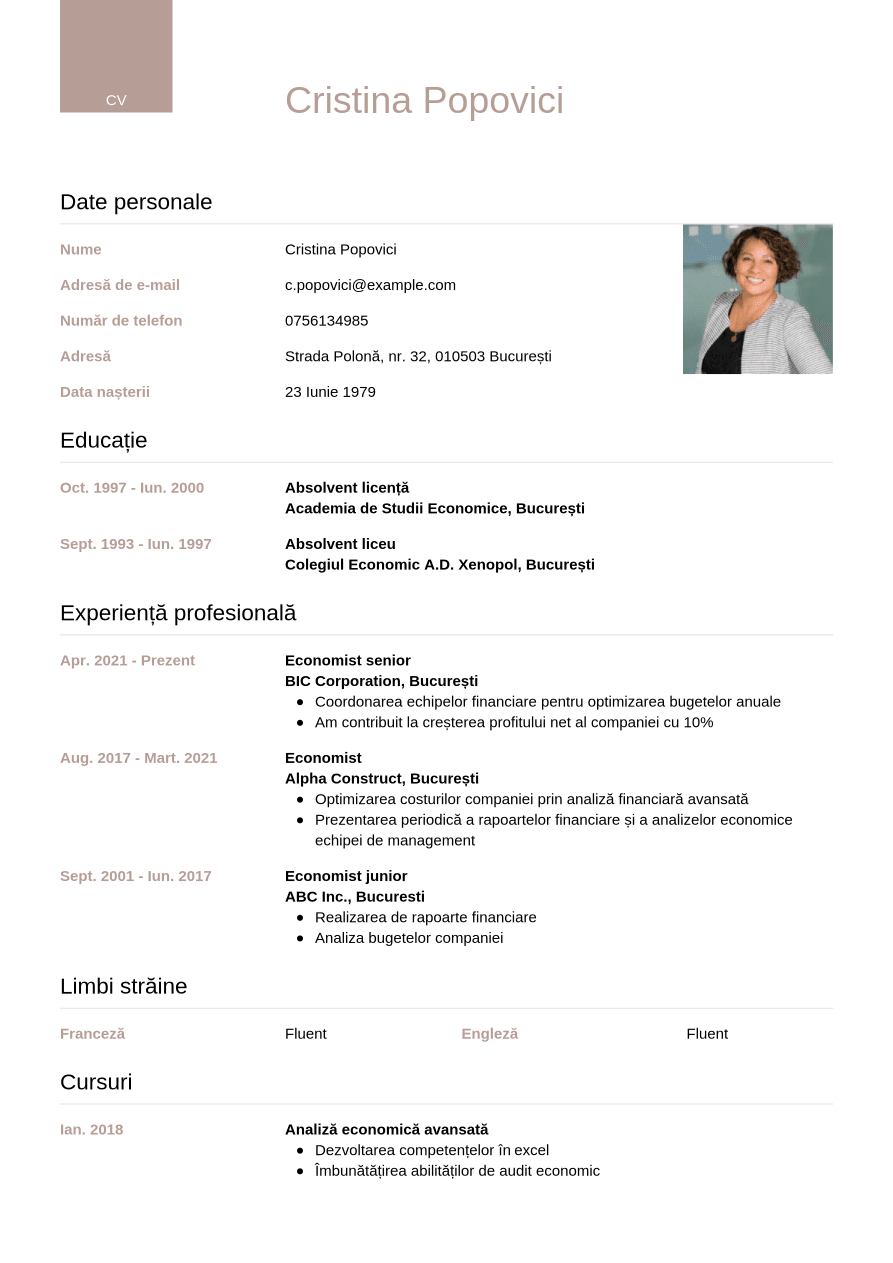 Modele de CV profesionale - CVwizard