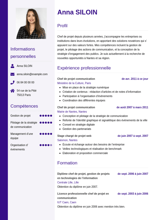 Exemple de CV pour chaque profession - CVwizard