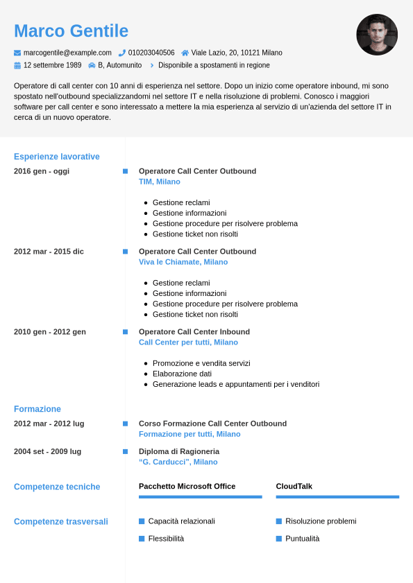 Modelli e layout di CV - CVwizard