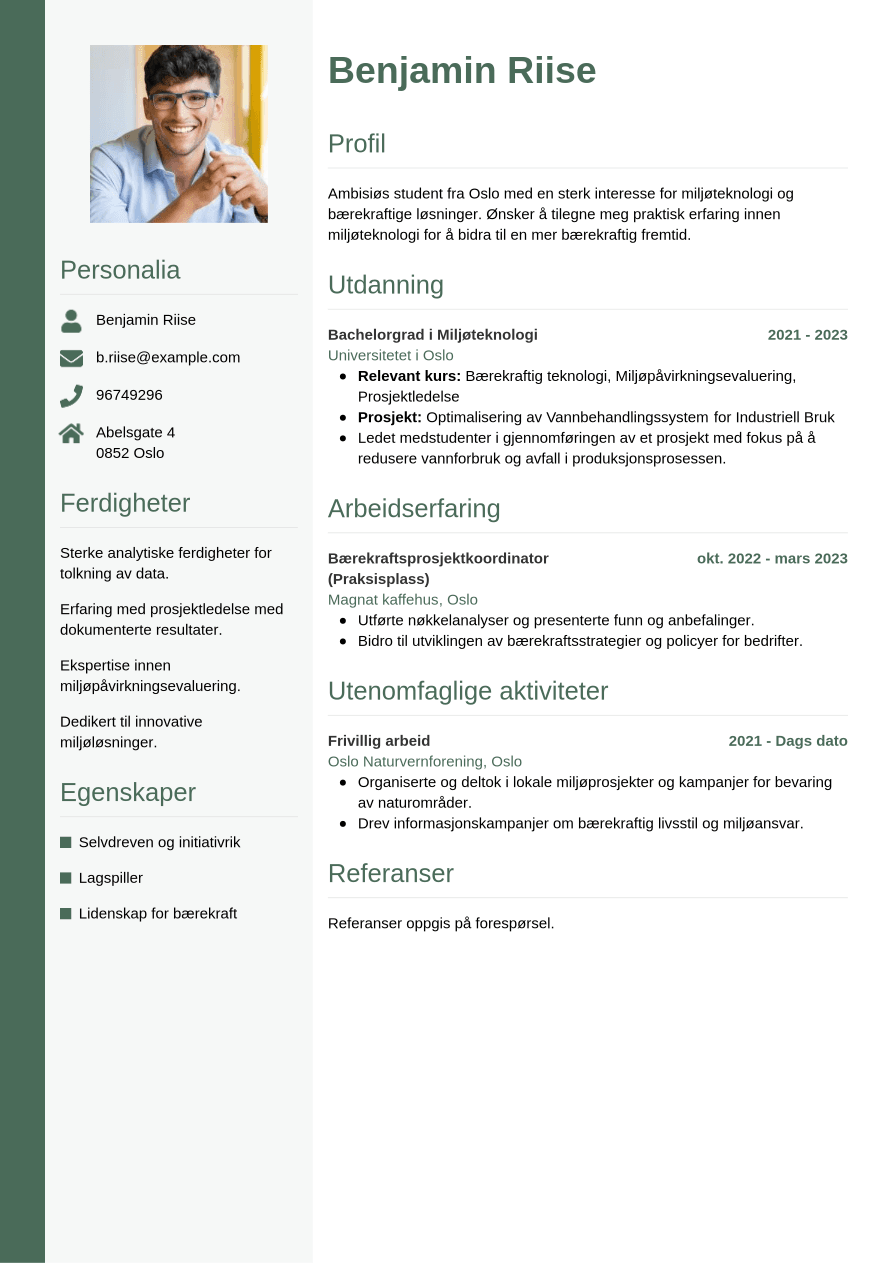 CV maler og oppsett - CVwizard