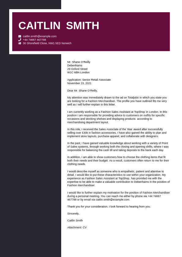 Cover letter templates - CVwizard