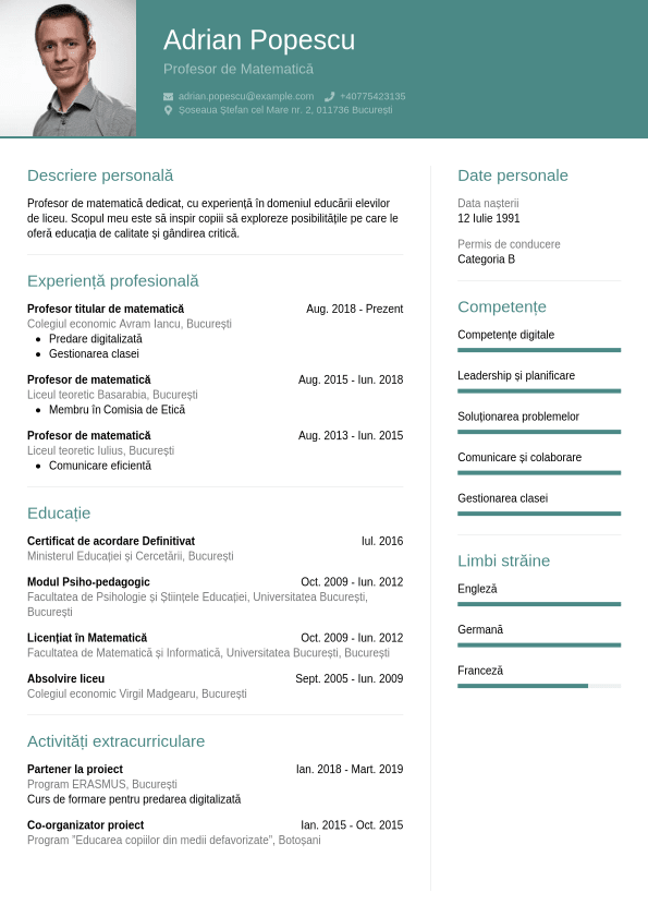 Exemple de CV-uri de contabil - CVwizard
