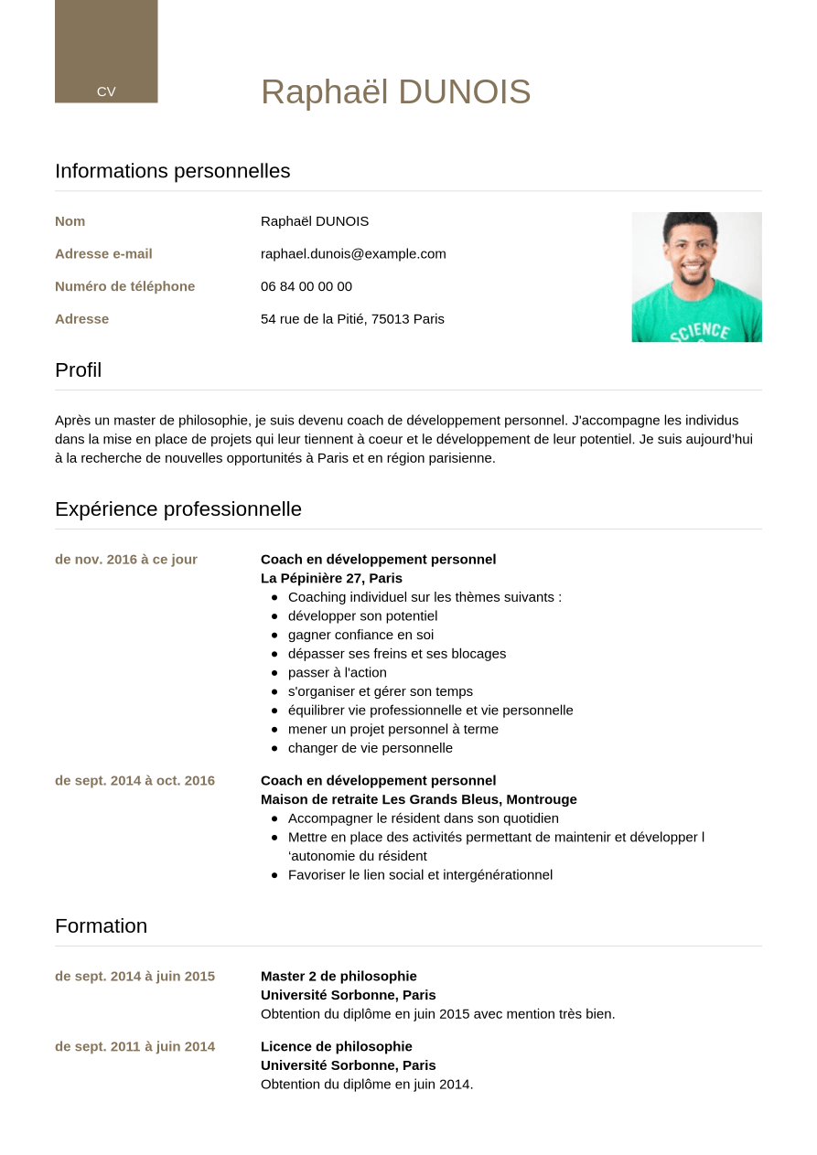 Exemple de CV pour chaque profession - CVwizard