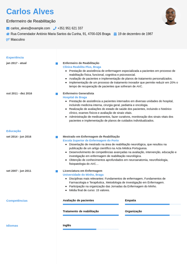 Exemplos de curriculum vitae - CVwizard