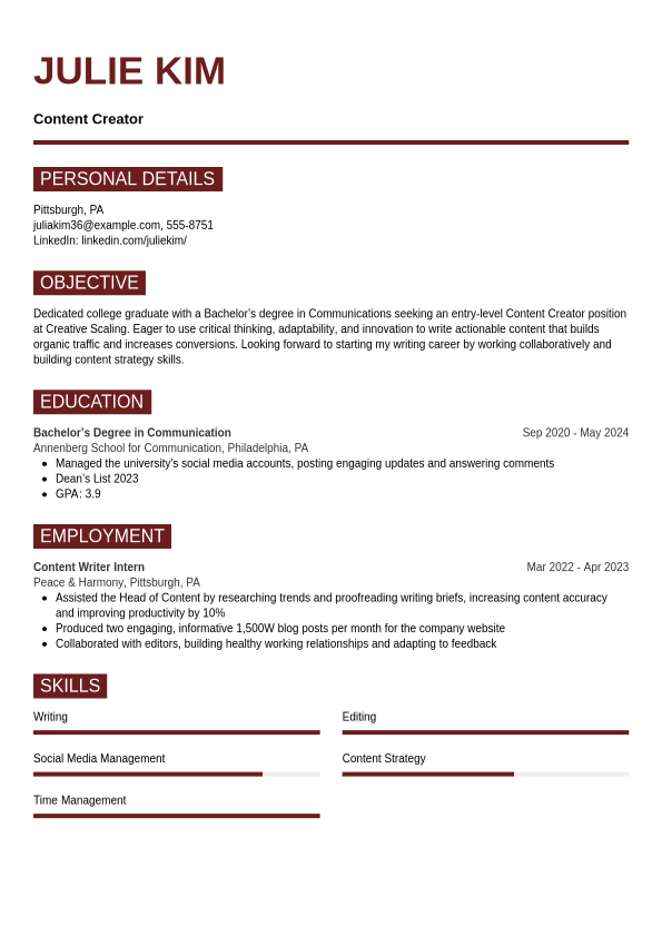 Resume Examples - CVwizard