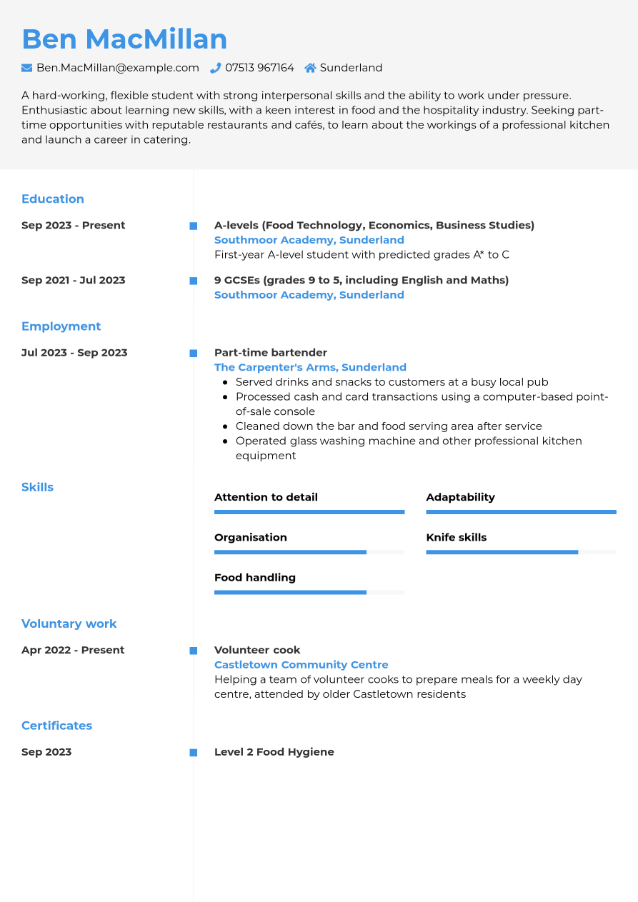 How to Write a CV With No Experience: A Guide - CVwizard