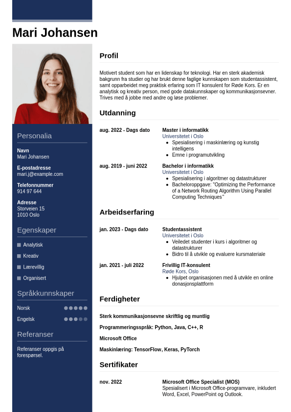 CV maler og oppsett - CVwizard