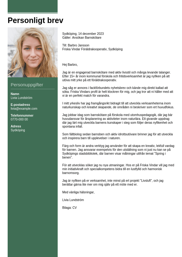 Skriv ett vinnande personligt brev på några minuter - CVwizard