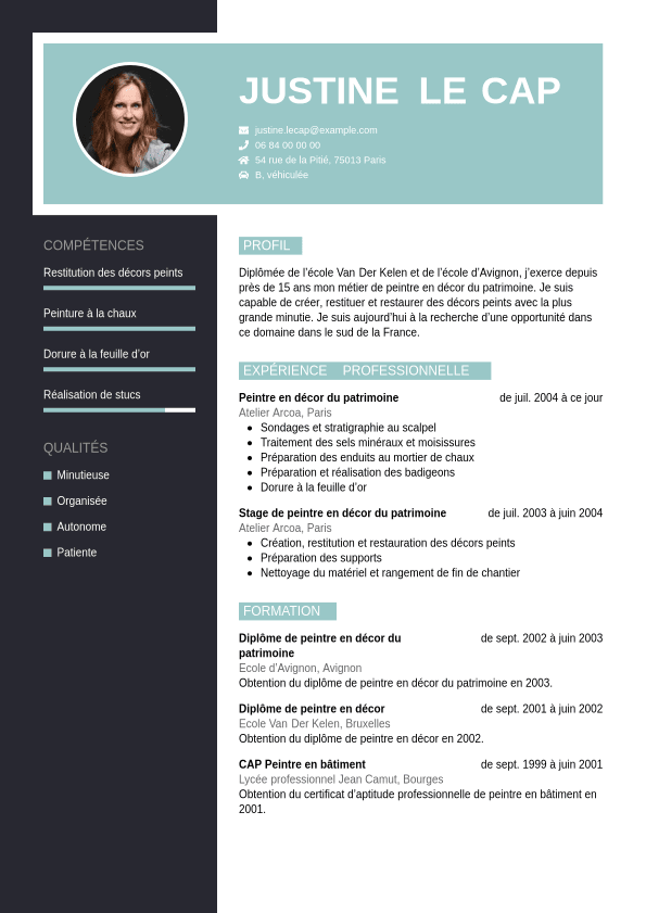Exemple de CV peintre en bàtiment - CVwizard