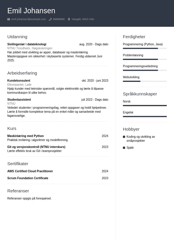 CV-eksempler - CVwizard