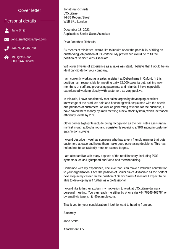 Cover letter templates - CVwizard