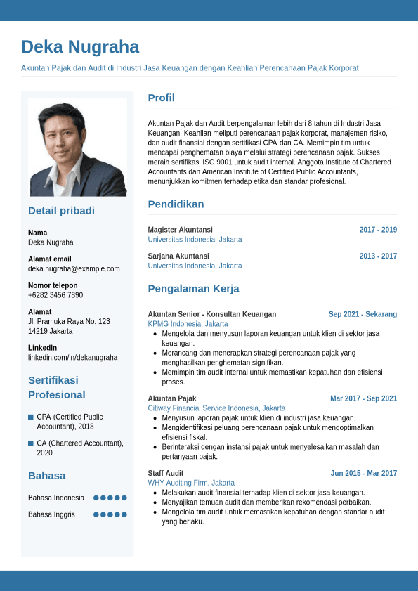 Contoh dan Template CV - CVwizard