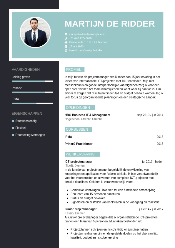 CV voorbeeld projectmanager - CVwizard